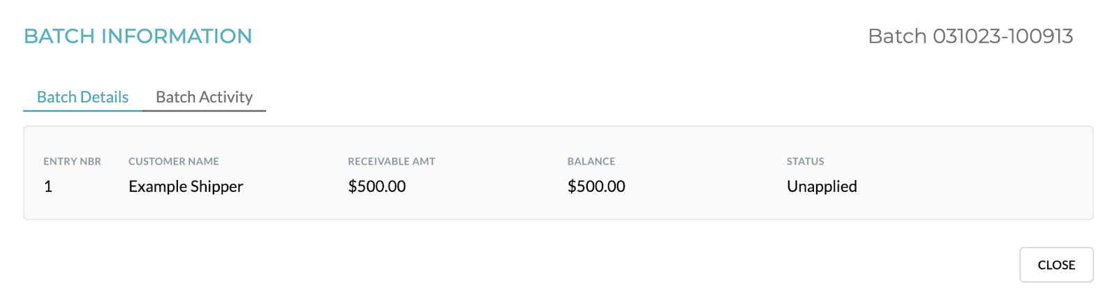 Batch Inquiry – EKA Solutions, Inc