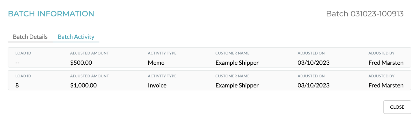 Batch Inquiry – EKA Solutions, Inc