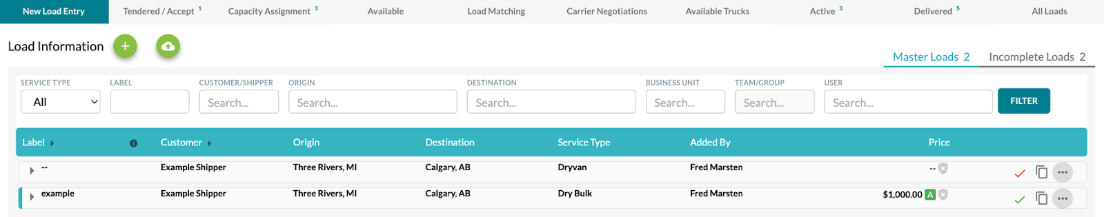 Master and Incomplete Loads – EKA Solutions, Inc