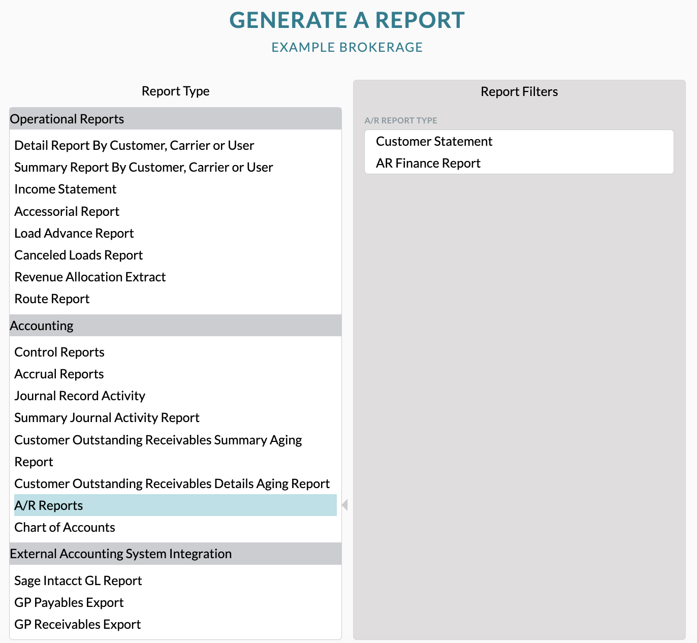 A/R Reports – EKA Solutions, Inc