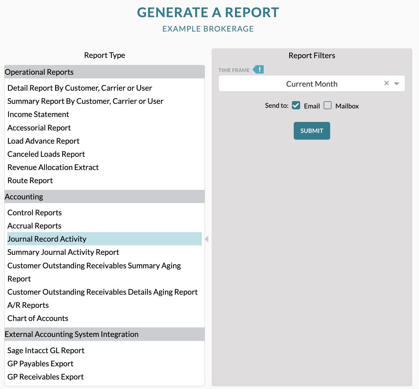 Journal Record Activity – EKA Solutions, Inc