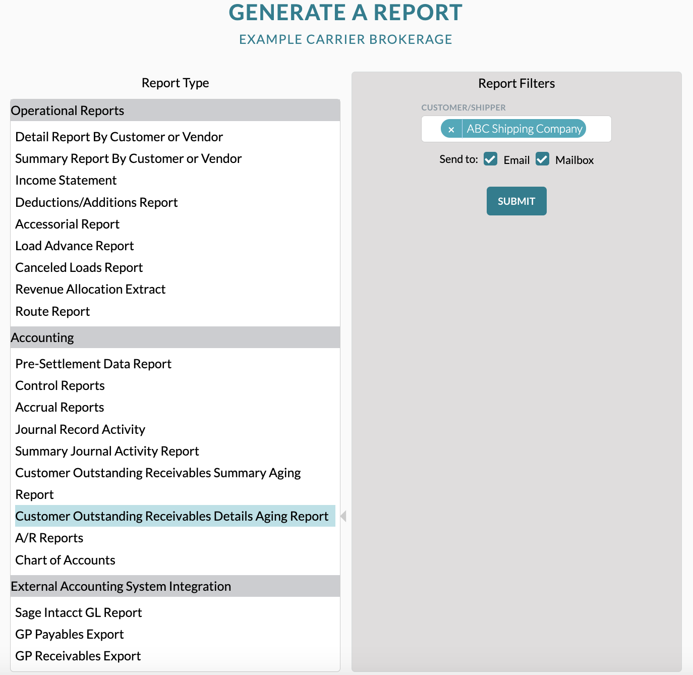 Customer Outstanding Receivables Summary/Details Aging Report – EKA ...