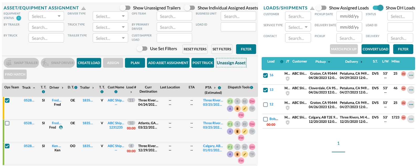 Dispatch Plan View – EKA Solutions, Inc