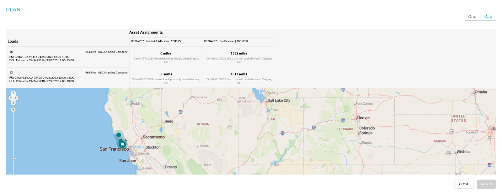 Dispatch Plan View – EKA Solutions, Inc