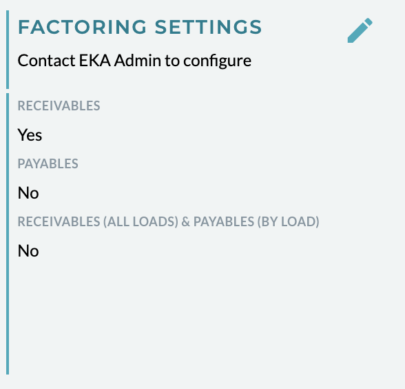 Factoring Settings – EKA Solutions, Inc