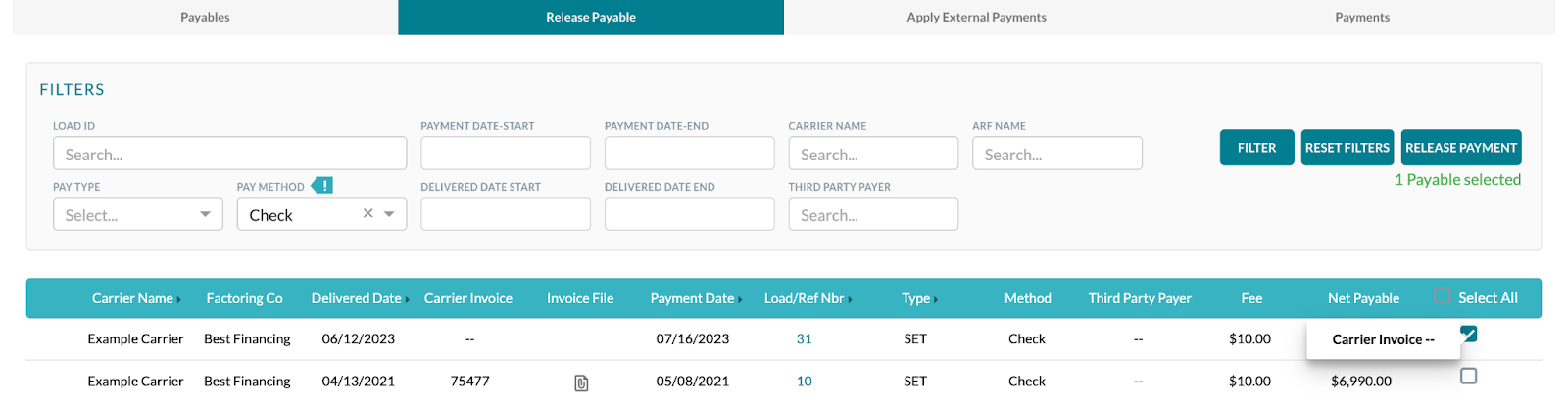 Settlement Detail Report – EKA Solutions, Inc