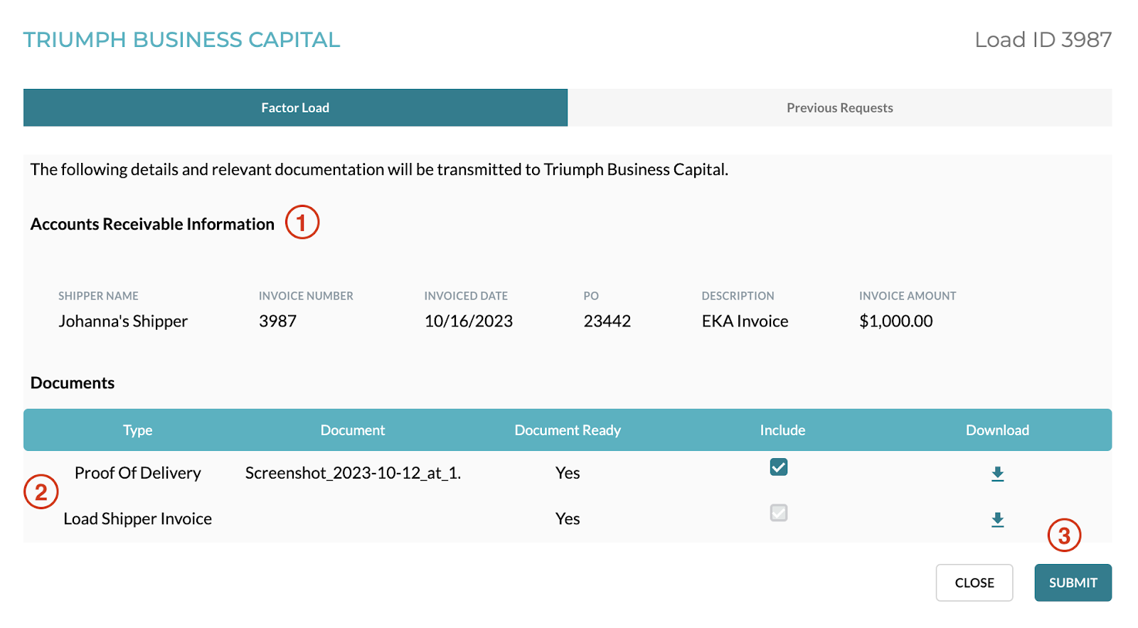 Triumph Factoring Integration Process – EKA Solutions, Inc
