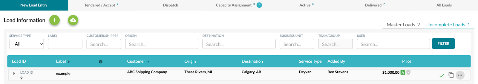 Accept Load – EKA Solutions, Inc