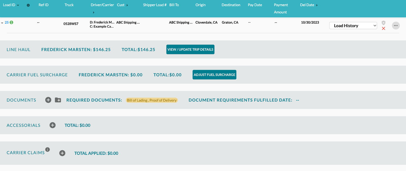 Update Trip Details – EKA Solutions, Inc