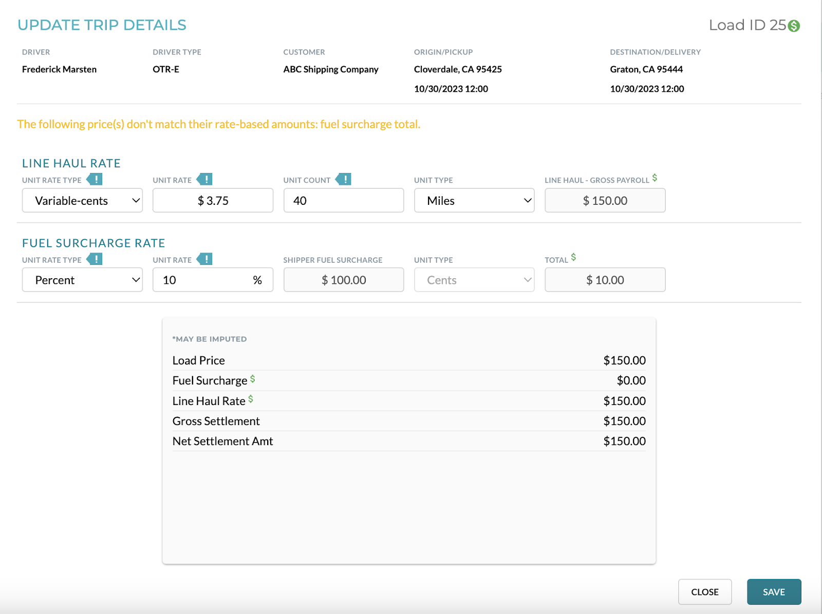Update Trip Details – EKA Solutions, Inc