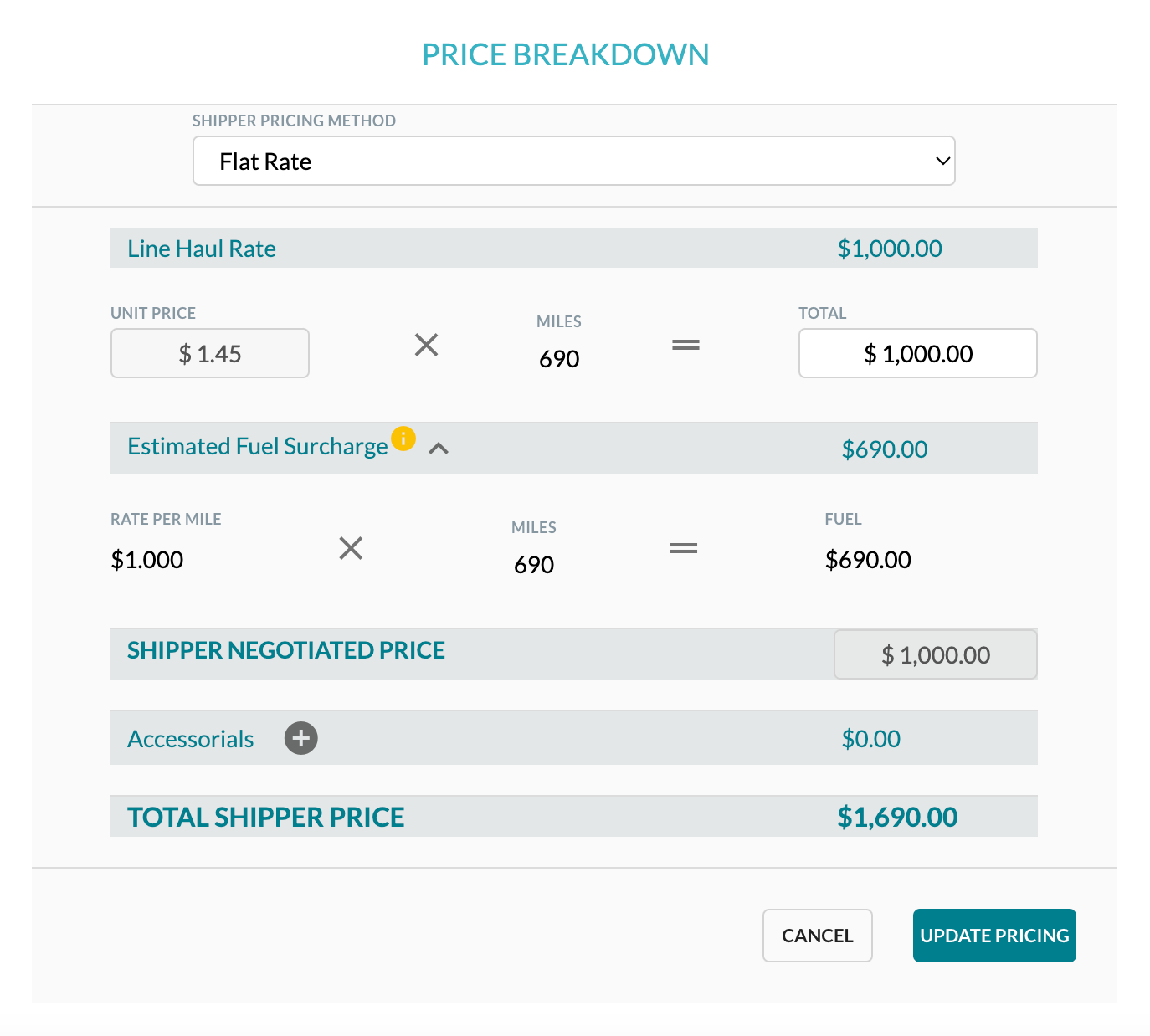 Set Customer Fuel Surcharge Calculation Method – EKA Solutions, Inc