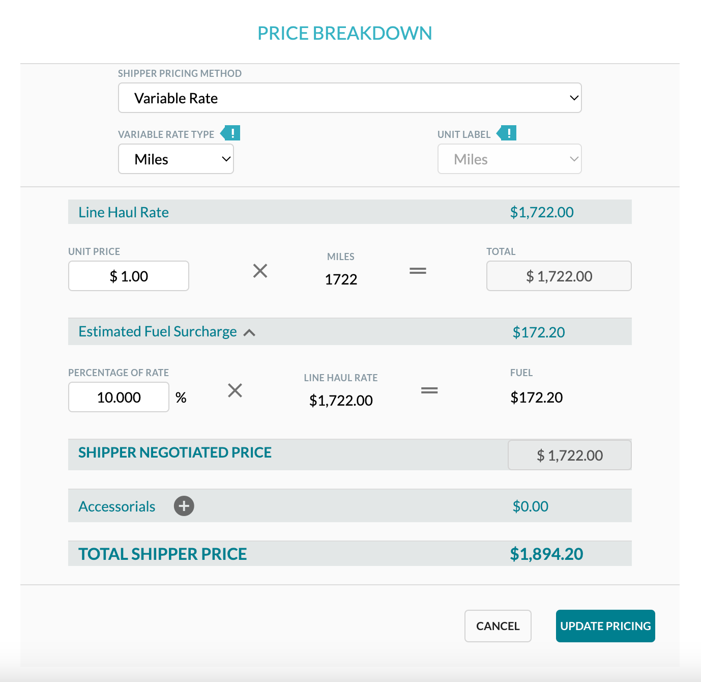 Load Pricing Methods – EKA Solutions, Inc