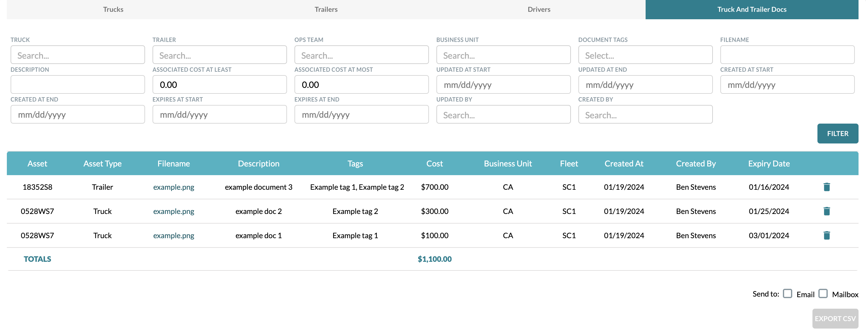 Truck and Trailer Documents – EKA Solutions, Inc