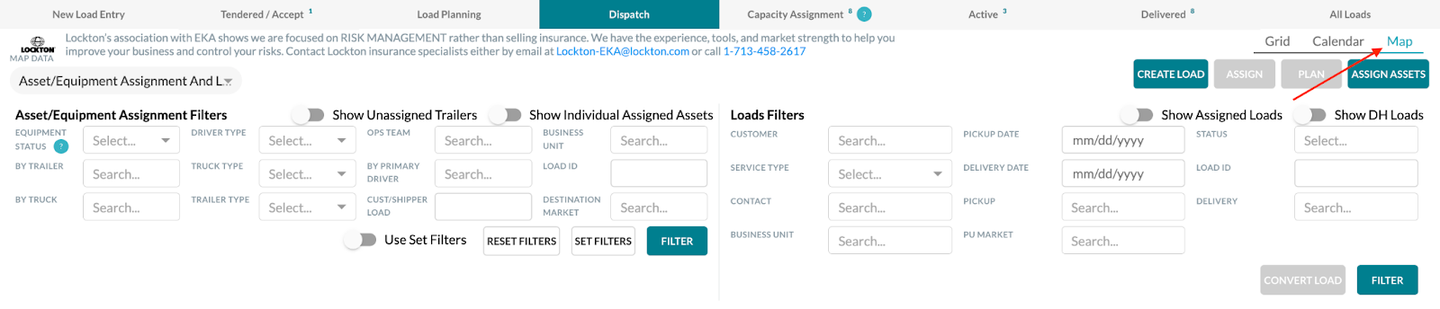 Dispatch Map View – EKA Solutions, Inc