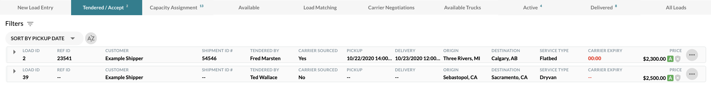 Reject Load – EKA Solutions, Inc