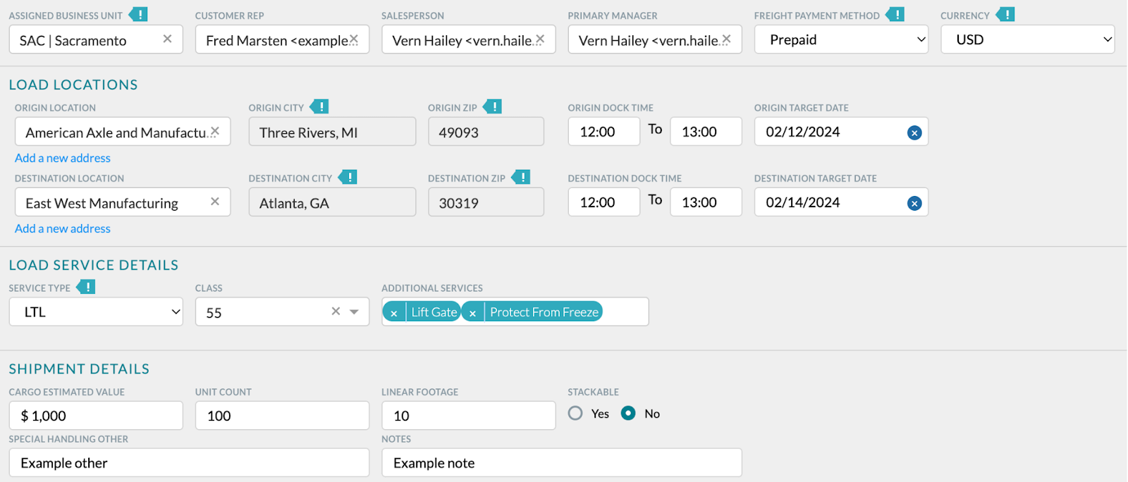 LTL Quotes – EKA Solutions, Inc