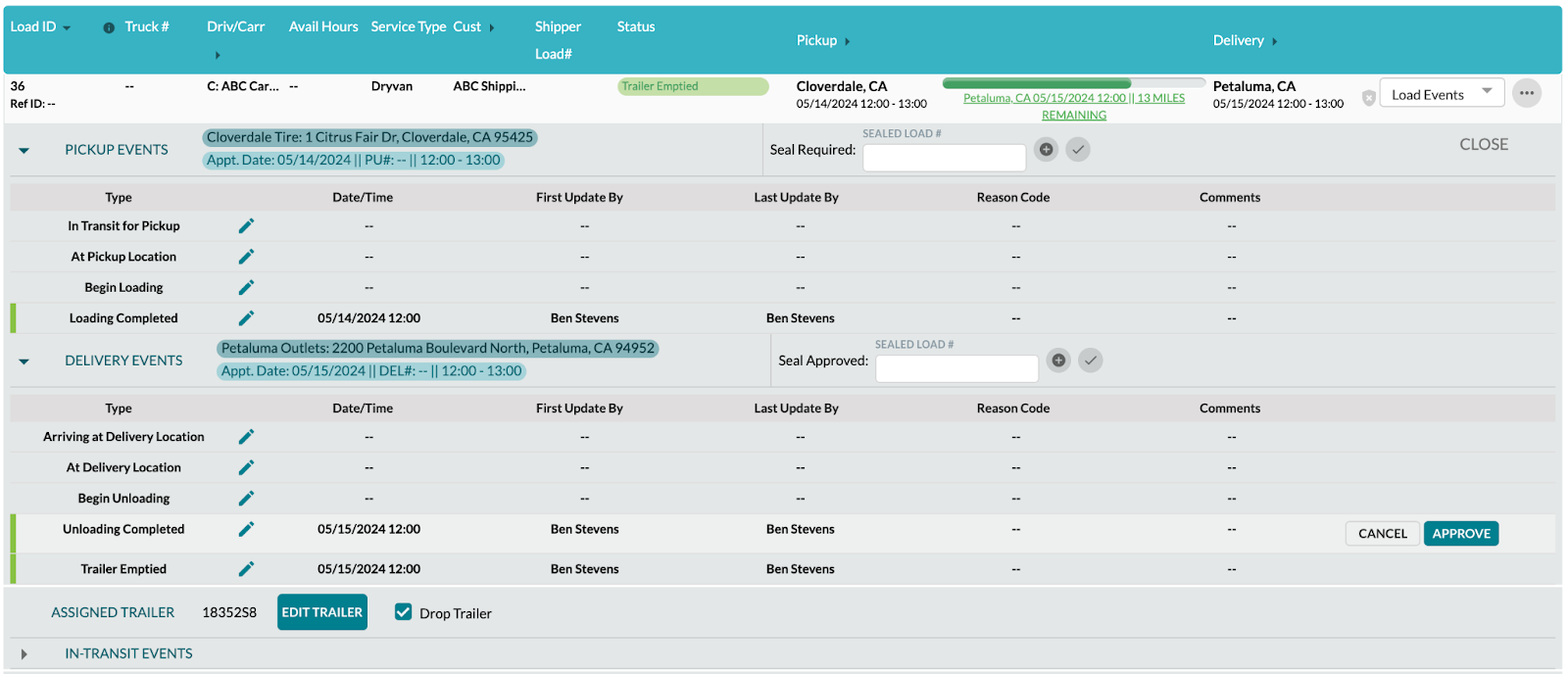 Assign Trailer With Third Party Carrier – EKA Solutions, Inc