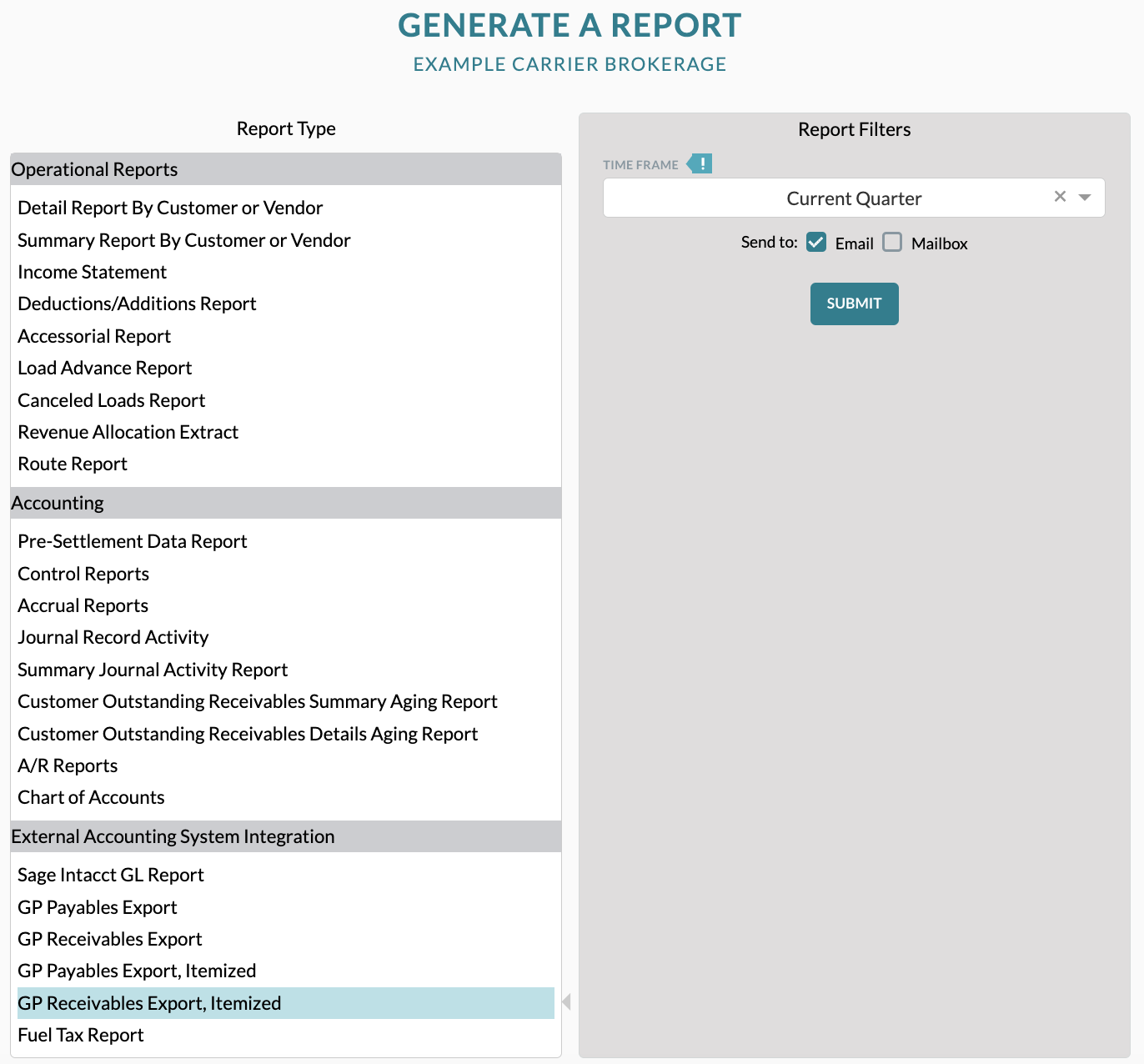 Great Plains Payables/Receivables Itemized Reports – EKA Solutions, Inc