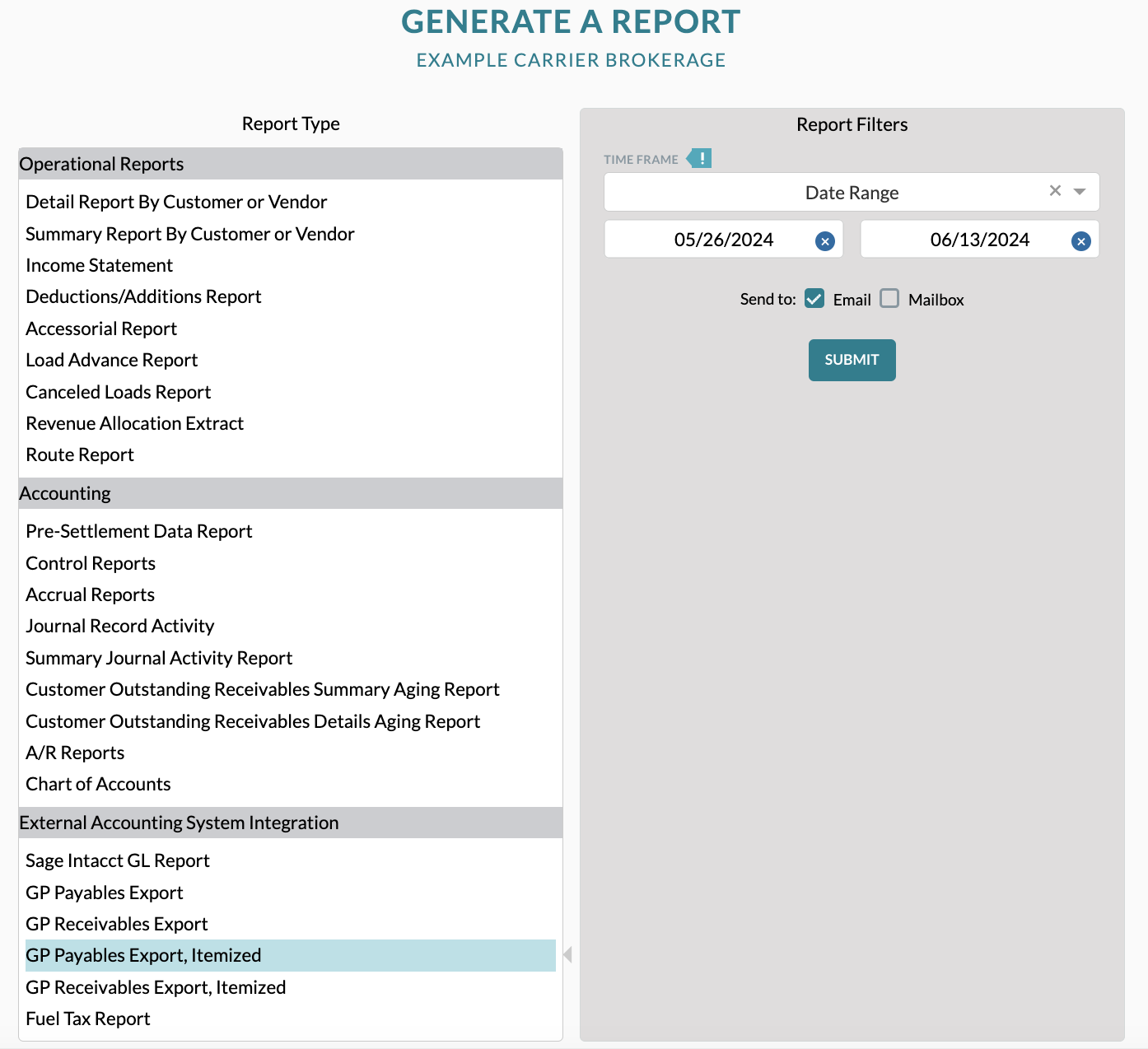 Great Plains Payables/Receivables Itemized Reports – EKA Solutions, Inc