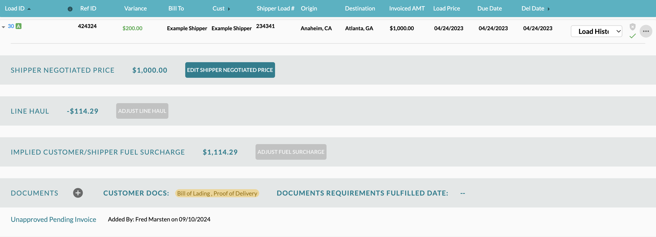 Pending Invoice – EKA Solutions, Inc