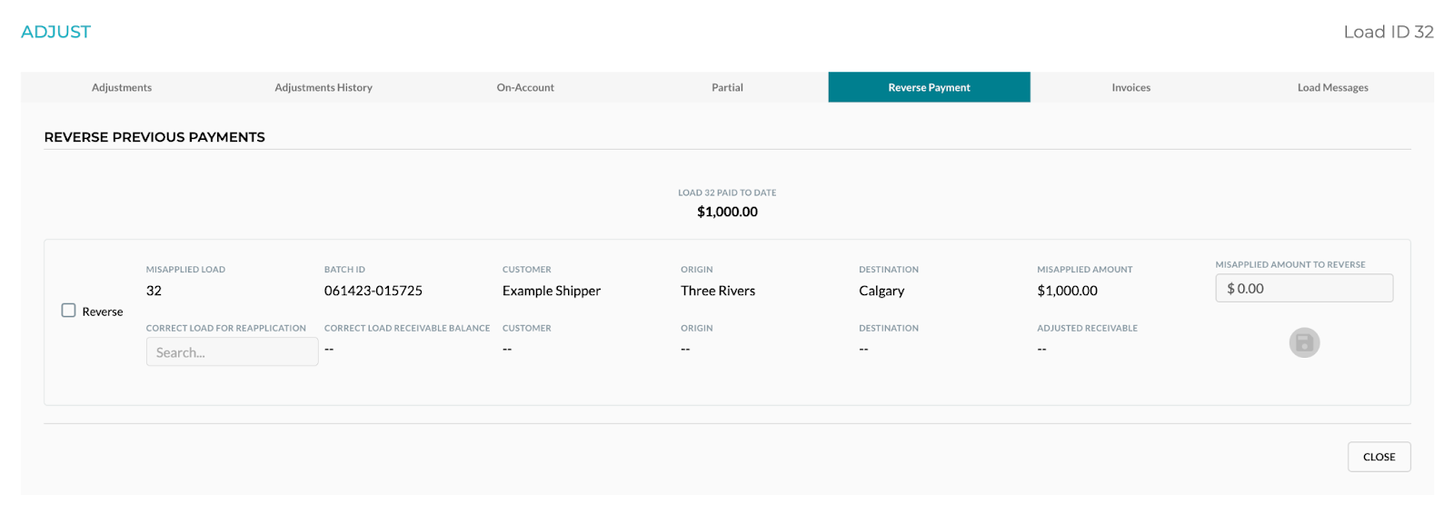 Reverse Payment – EKA Solutions, Inc