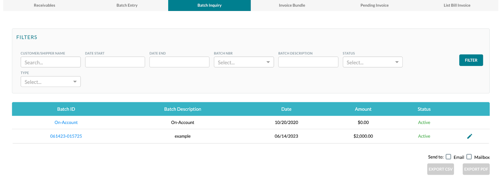 Batch Inquiry – EKA Solutions, Inc