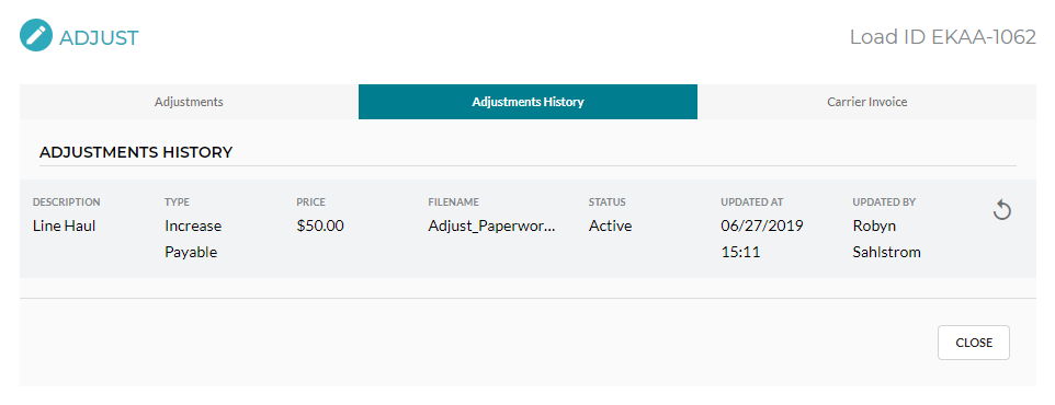 View Adjustments History - Payables – EKA Solutions, Inc