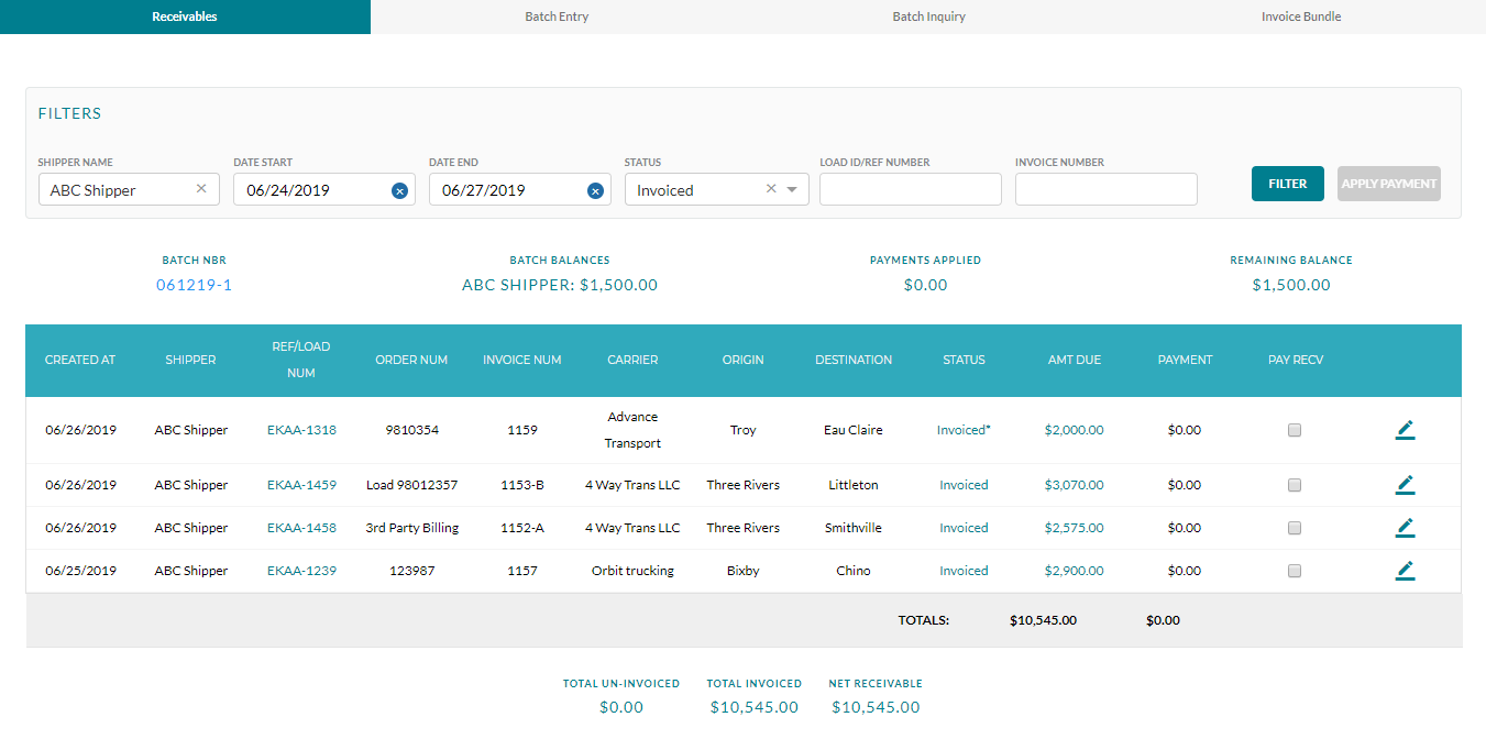 Partial Payment – EKA Solutions, Inc