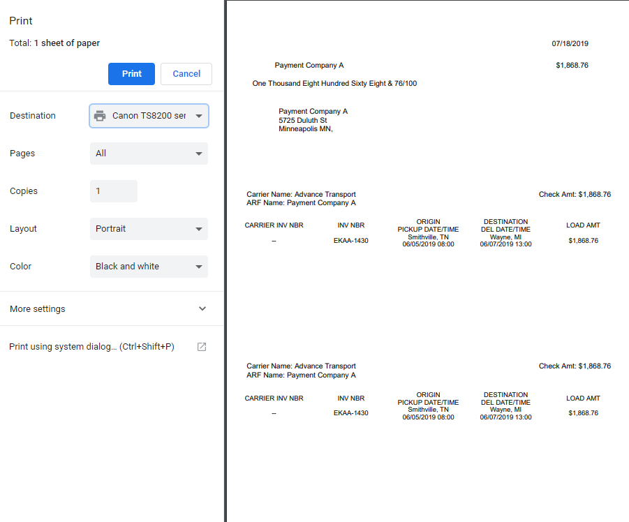 Release Payable – EKA Solutions, Inc