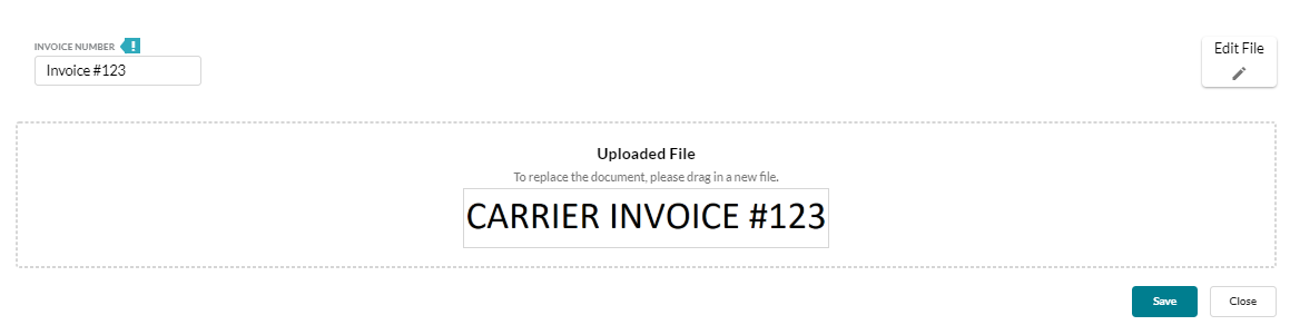 Add Carrier Invoice – EKA Solutions, Inc