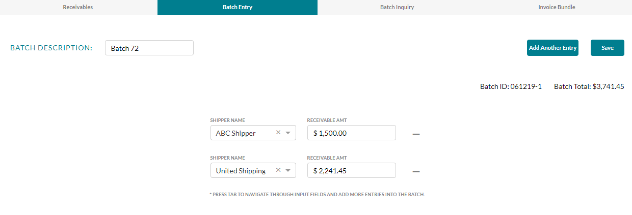 Batch Entry – EKA Solutions, Inc