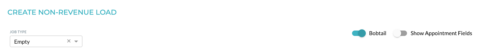 Create a Bobtail Load – EKA Solutions, Inc