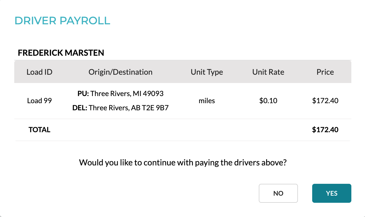 Driver Payroll – EKA Solutions, Inc