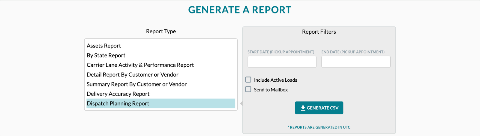 Dispatch Planning Report – EKA Solutions, Inc