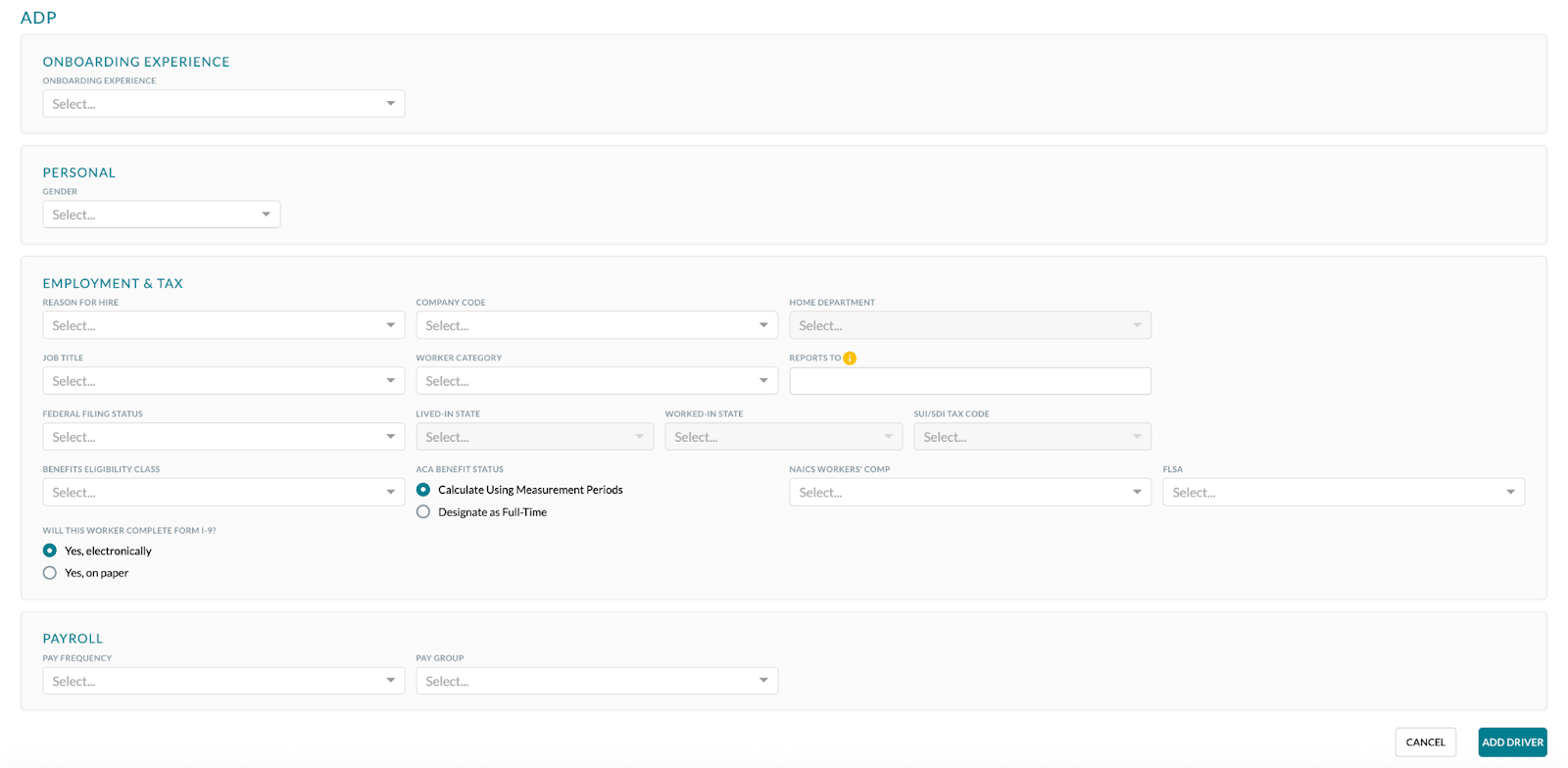 ADP Driver Onboard – EKA Solutions, Inc