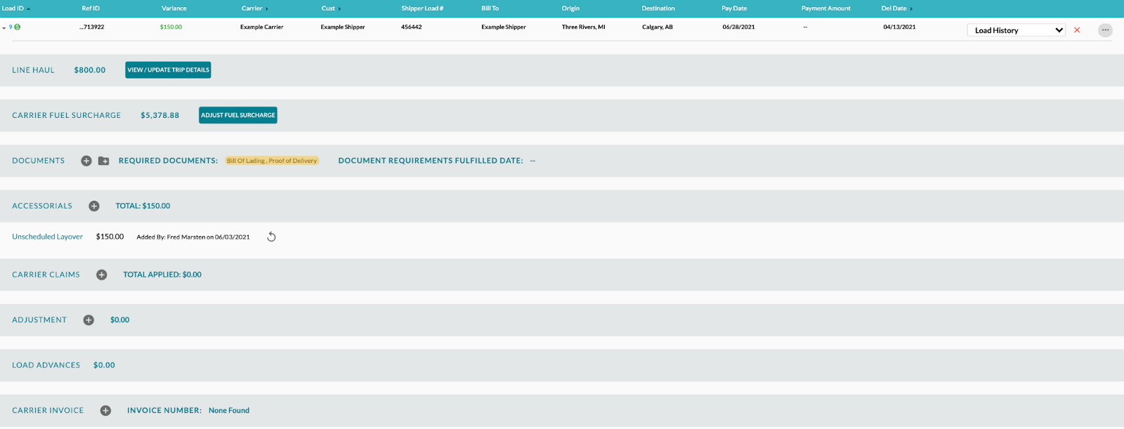 Add Carrier Invoice – EKA Solutions, Inc