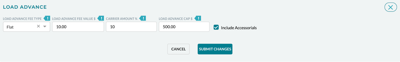 Load Advance Settings – EKA Solutions, Inc
