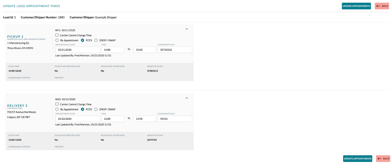 Update Appointments – EKA Solutions, Inc