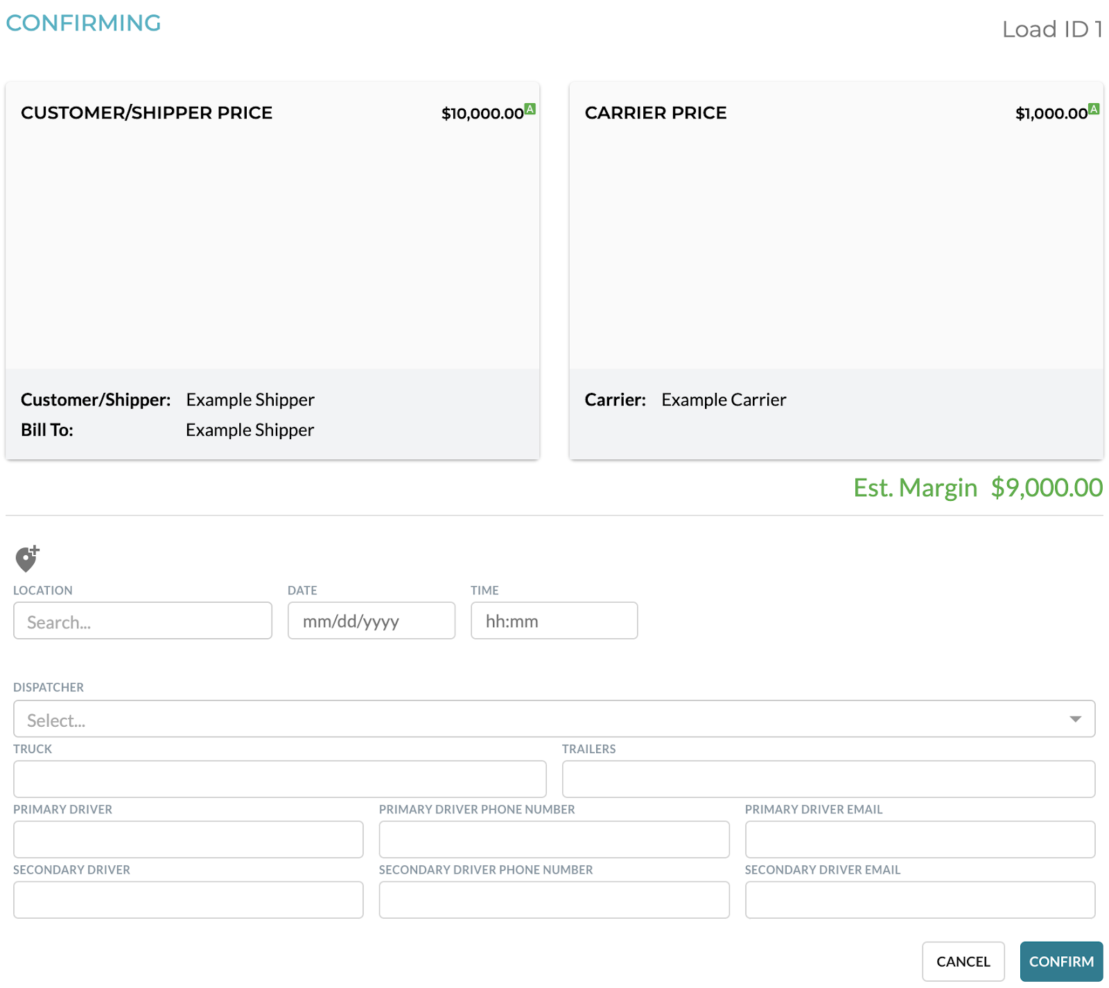 Manual Carrier Assignment – EKA Solutions, Inc