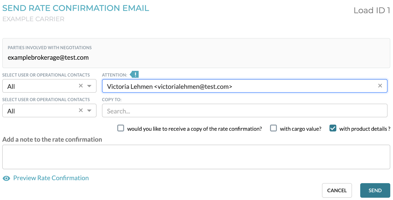 Send Rate Confirmation – EKA Solutions, Inc