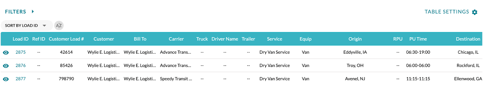 All Loads – EKA Solutions, Inc